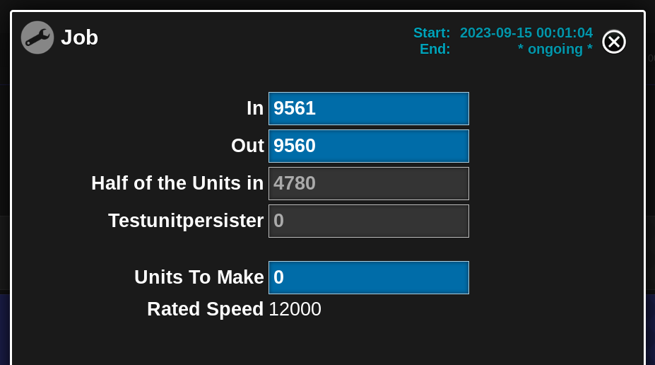 OFS Events Chart - Editing Counter Values