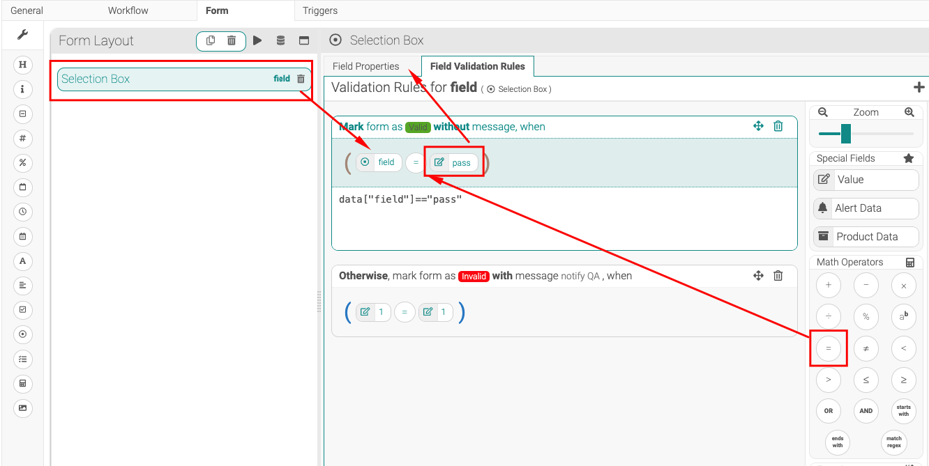How to Create Pass/Fail Validation Rules in Your Flow Form