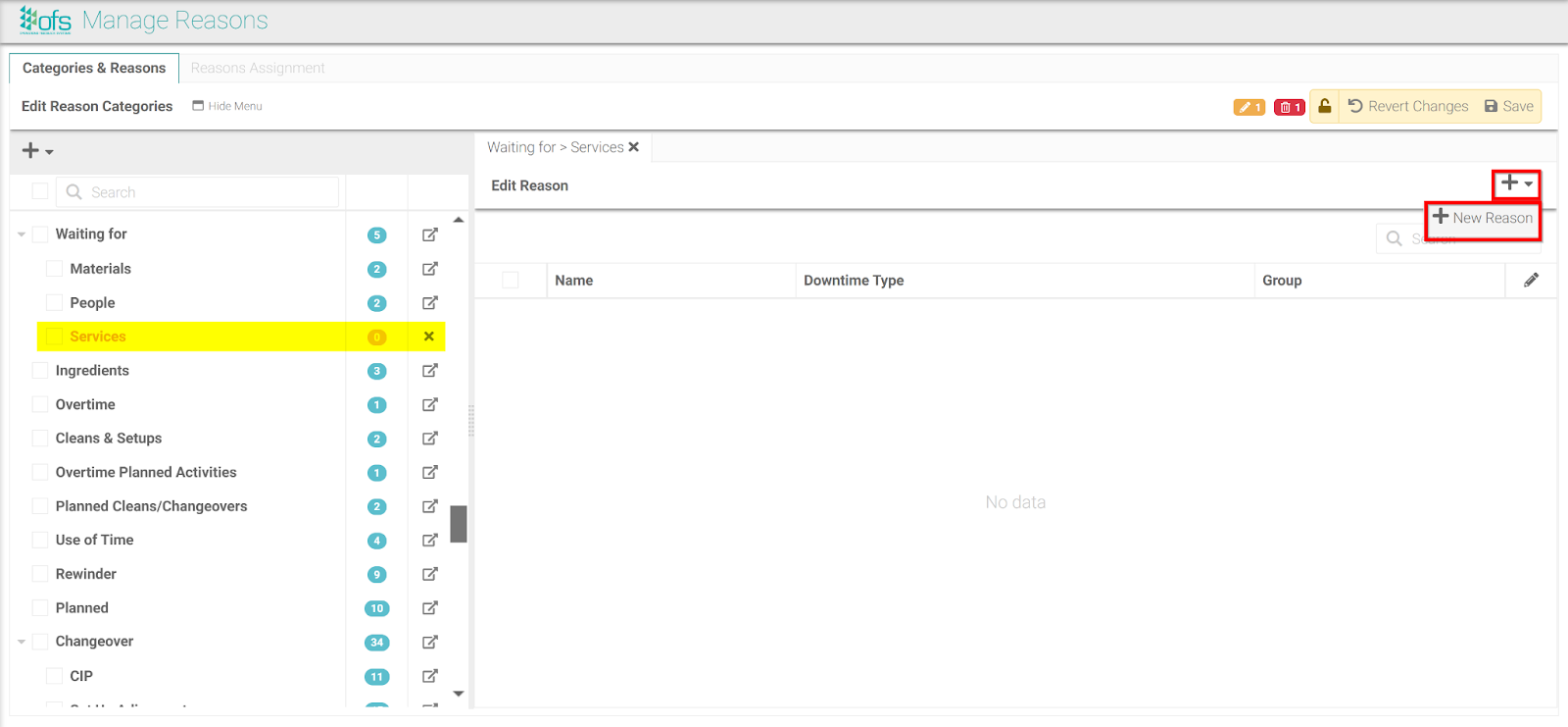 How to add Subcategories within a Reason list?